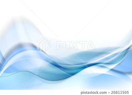 Bright blue smooth waves abstract background - Stock Illustration ...
