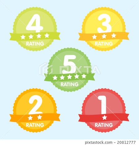 Rating label stars set, vector illustration - Stock Illustration ...