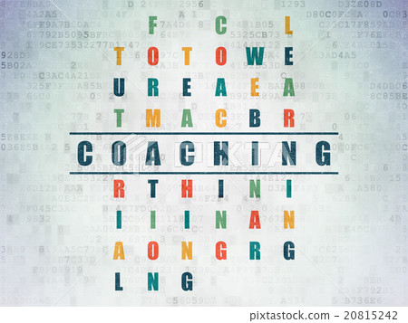 Education concept: Coaching in Crossword Puzzle - Stock Illustration ...