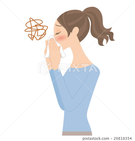 A woman biting a nose - Stock Illustration [20818354] - PIXTA