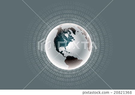 Earth globe with numbers - Stock Illustration [20821368] - PIXTA
