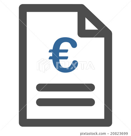 Euro Invoice Icon - Stock Illustration [20823699] - PIXTA