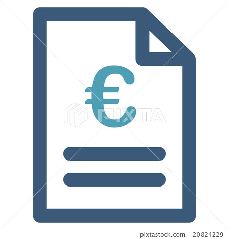 Euro Invoice Icon - Stock Illustration [20824229] - PIXTA
