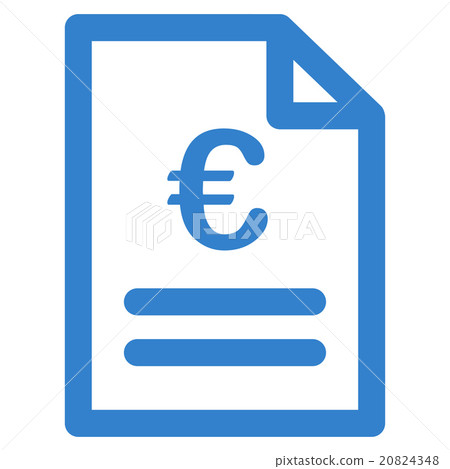 Euro Invoice Icon - Stock Illustration [20824348] - PIXTA