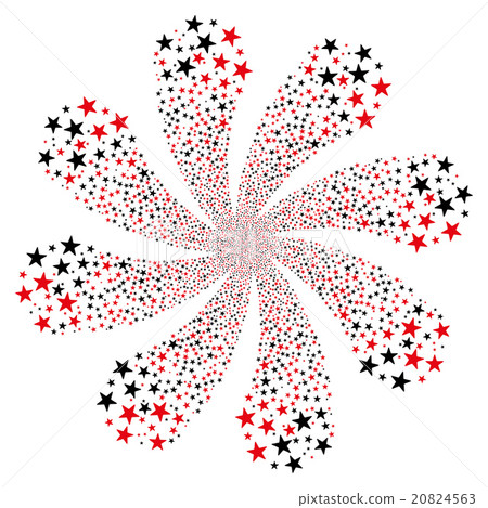 Star Salute Flower With Eight Petals - Stock Illustration [20824563 ...