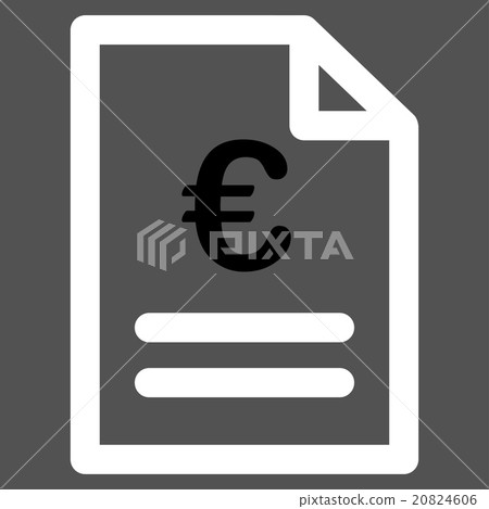 Euro Invoice Icon - Stock Illustration [20824606] - PIXTA
