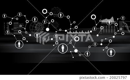 Abstract background with computer icons - Stock Illustration [20825797 ...