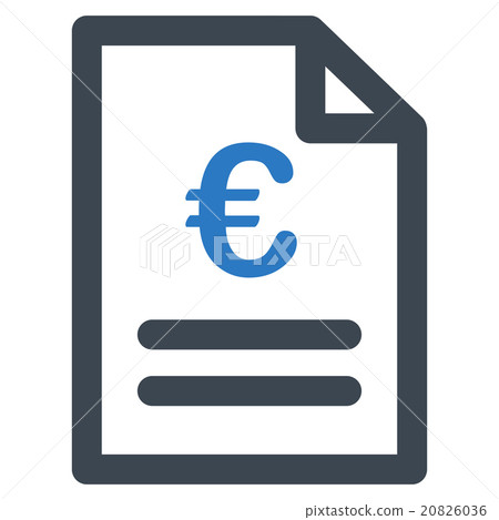 Euro Invoice Icon - Stock Illustration [20826036] - PIXTA