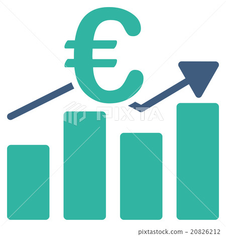 Euro Business Chart Icon - Stock Illustration [20826212] - PIXTA