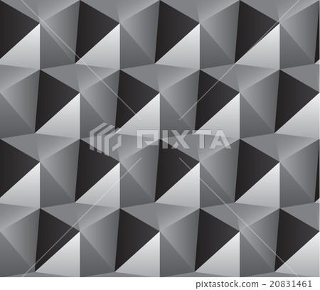 Geometric pattern of triangles. Gray. - Stock Illustration [20831461 ...