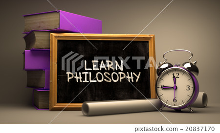 Hand Drawn Learn Philosophy Concept on Chalkboard. - Stock Illustration ...