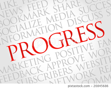 Progress word cloud - Stock Illustration [20845686] - PIXTA