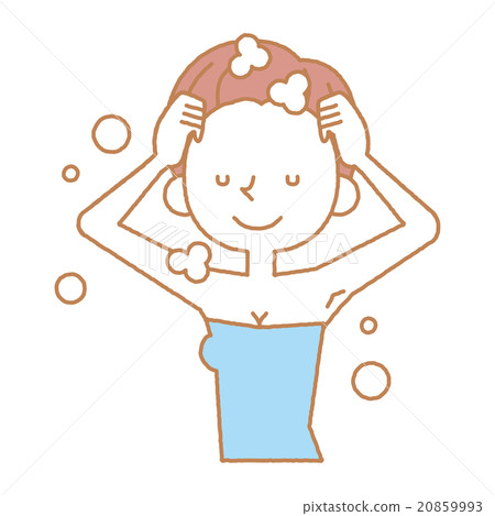 Wash your head [Simple character series] - Stock Illustration [20859993 ...
