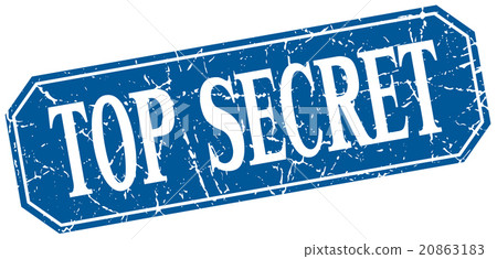 top secret blue square vintage isolated sign - Stock Illustration ...