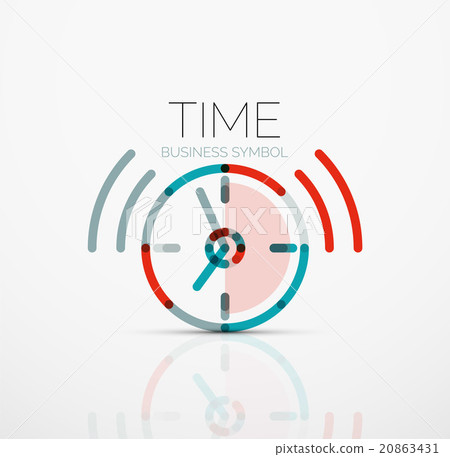 Vector abstract logo idea, time concept or clock-插圖素材 [20863431] - PIXTA圖庫