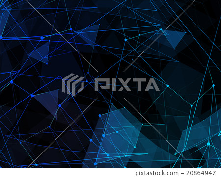 Abstract blue line network background. Technology - Stock Illustration ...