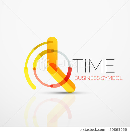 Vector abstract logo idea, time concept or clock - Stock Illustration ...