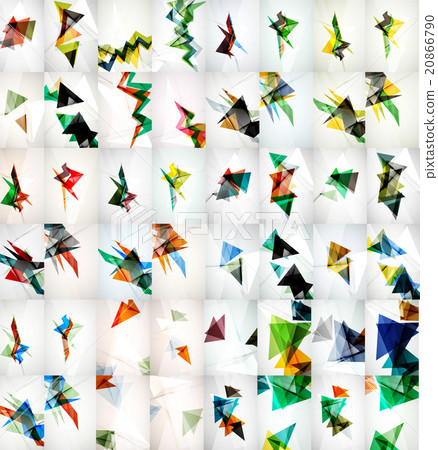 Rapid geometric motion concepts. Set of triangle - Stock Illustration ...
