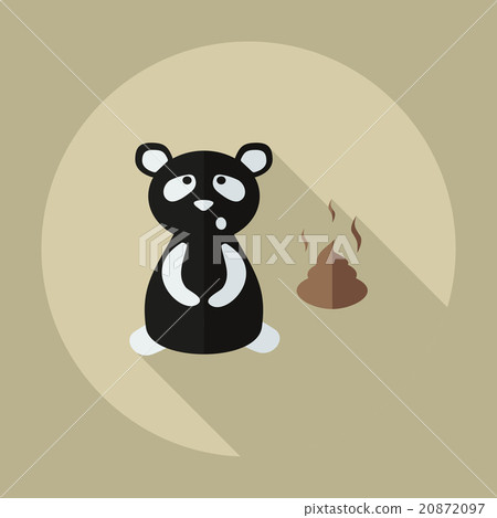 Flat modern design with shadow icons panda turd - Stock Illustration ...
