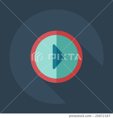 Flat modern design with shadow icons play - Stock Illustration ...