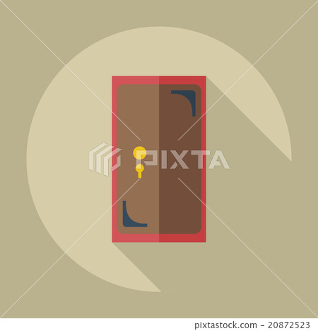 Flat modern design with shadow icons door - Stock Illustration ...