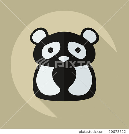 Flat modern design with shadow icons pandas - Stock Illustration ...
