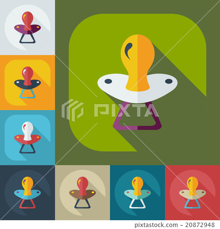Flat concept, set modern design with shadow - Stock Illustration ...