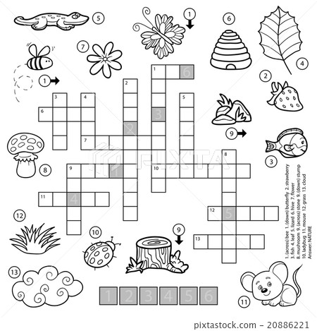 Vector crossword for children about nature - Stock Illustration ...