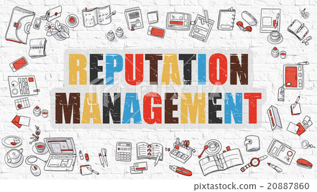 Reputation Management in Multicolor. Doodle Design - Stock Illustration ...