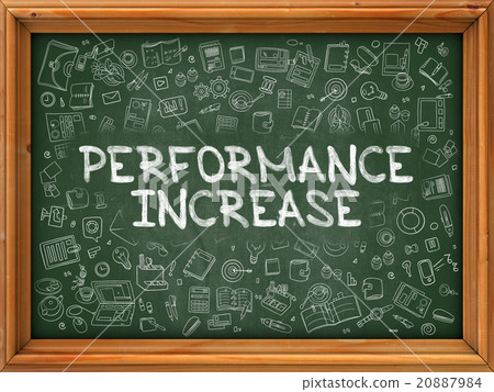 Hand Drawn Performance Increase on Green - Stock Illustration [20887984 ...