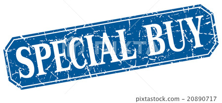 special buy blue square vintage isolated sign - Stock Illustration ...