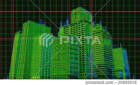 Architectural background simulation of 3d view - Stock Illustration ...