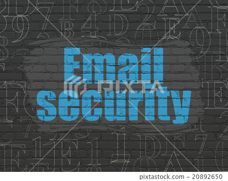 Protection concept: Email Security on wall - Stock Illustration ...