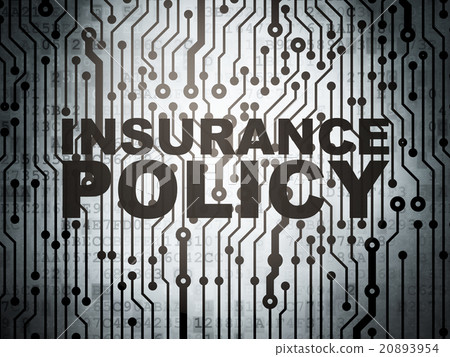 Insurance concept: circuit board with Insurance - Stock Illustration ...