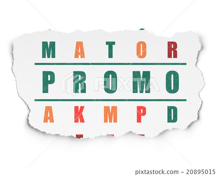 Advertising concept: Promo in Crossword Puzzle - Stock Illustration ...