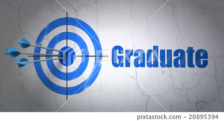 Studying concept: target and Graduate on wall - Stock Illustration ...