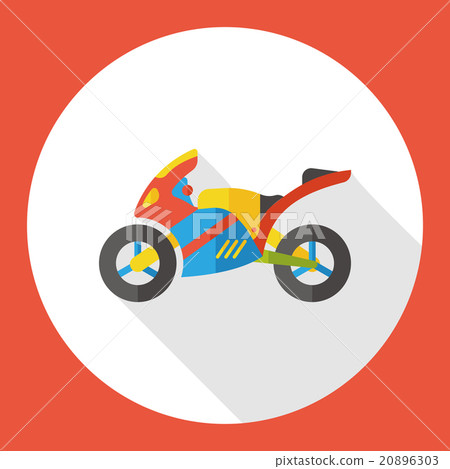 motorcycle flat icon - Stock Illustration [20896303] - PIXTA