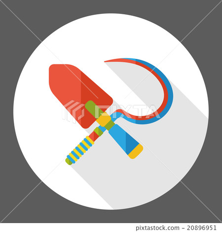 shovel and rake flat icon-插圖素材 [20896951] - PIXTA圖庫