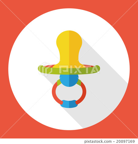 Baby pacifiers flat icon - Stock Illustration [20897169] - PIXTA