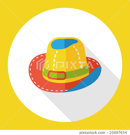 wearing hat flat icon - Stock Illustration [20897634] - PIXTA