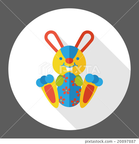 easter bunny flat icon - Stock Illustration [20897887] - PIXTA