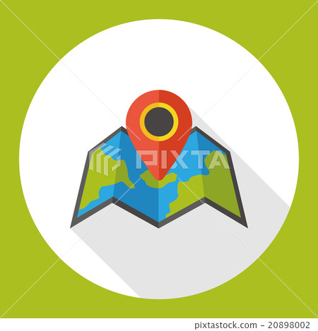 map flat icon - Stock Illustration [20898002] - PIXTA