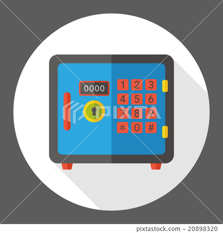 Safety Deposit Box flat icon - Stock Illustration [20898320] - PIXTA