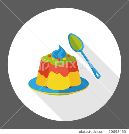 pudding jelly flat icon - Stock Illustration [20898460] - PIXTA