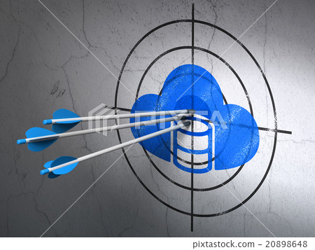 Database concept: arrows in Database With Cloud - Stock Illustration ...