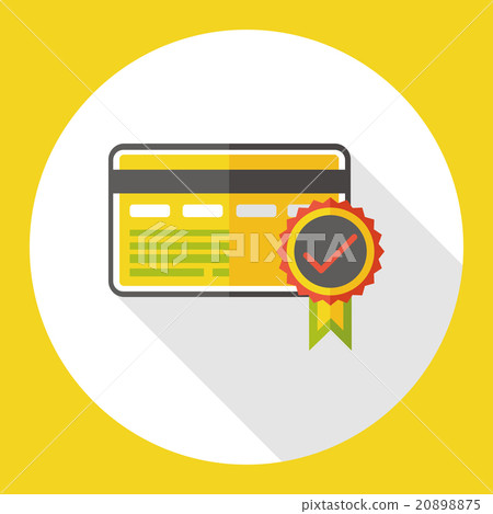 certification card flat icon - Stock Illustration [20898875] - PIXTA