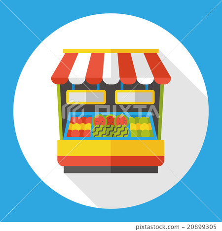 grocery store flat icon - Stock Illustration [20899305] - PIXTA