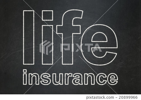 Insurance concept: Life Insurance on chalkboard - Stock Illustration ...