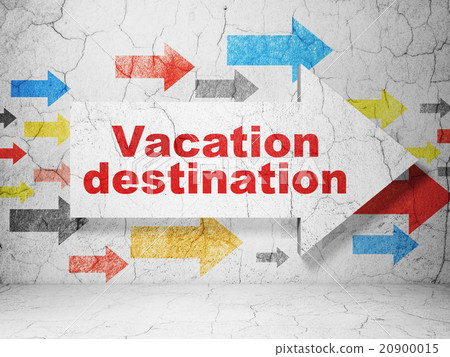 Travel concept: arrow with Vacation Destination on - Stock Illustration ...