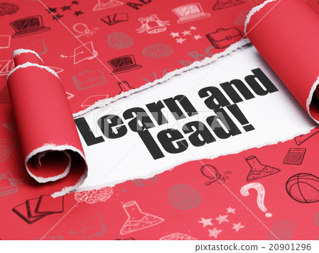 Studying concept: black text Learn and Lead! under - Stock Illustration ...